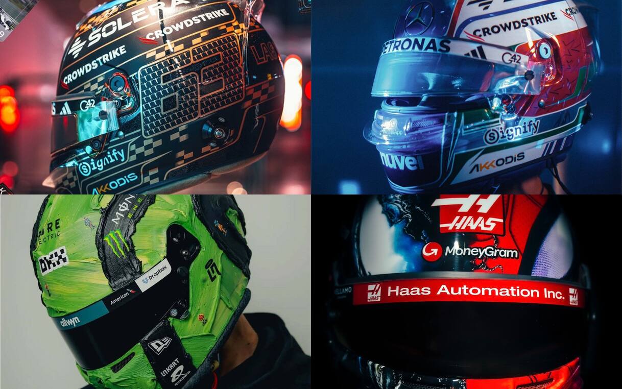 F1, GP Las Vegas: i caschi speciali dei piloti per il GP negli Usa ...