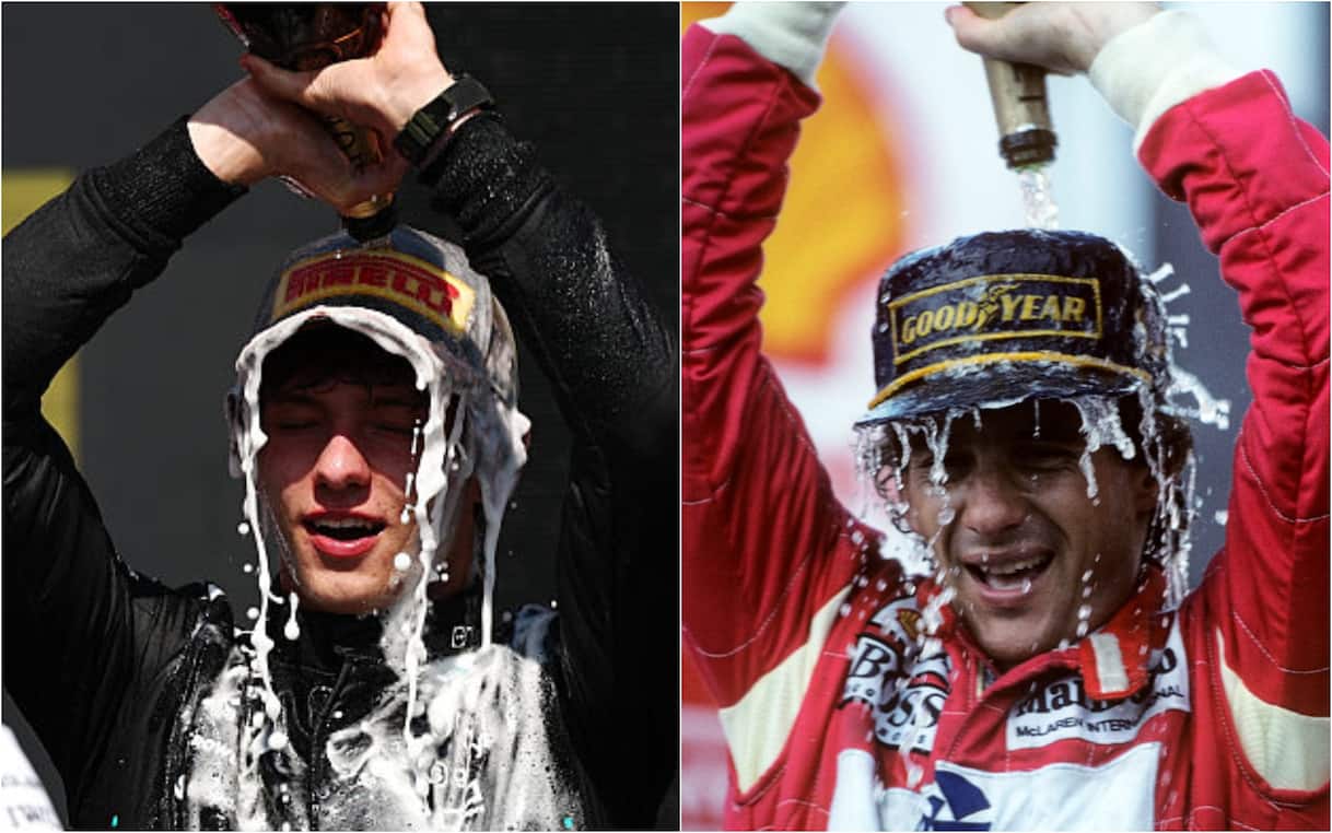 F1, GP Canada: Kimi Antonelli festeggia il podio in Canada come Ayrton ...