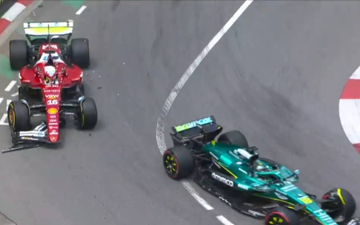 F1, GP Monaco: Stroll stringe Leclerc e danneggia la Ferrari nelle ...