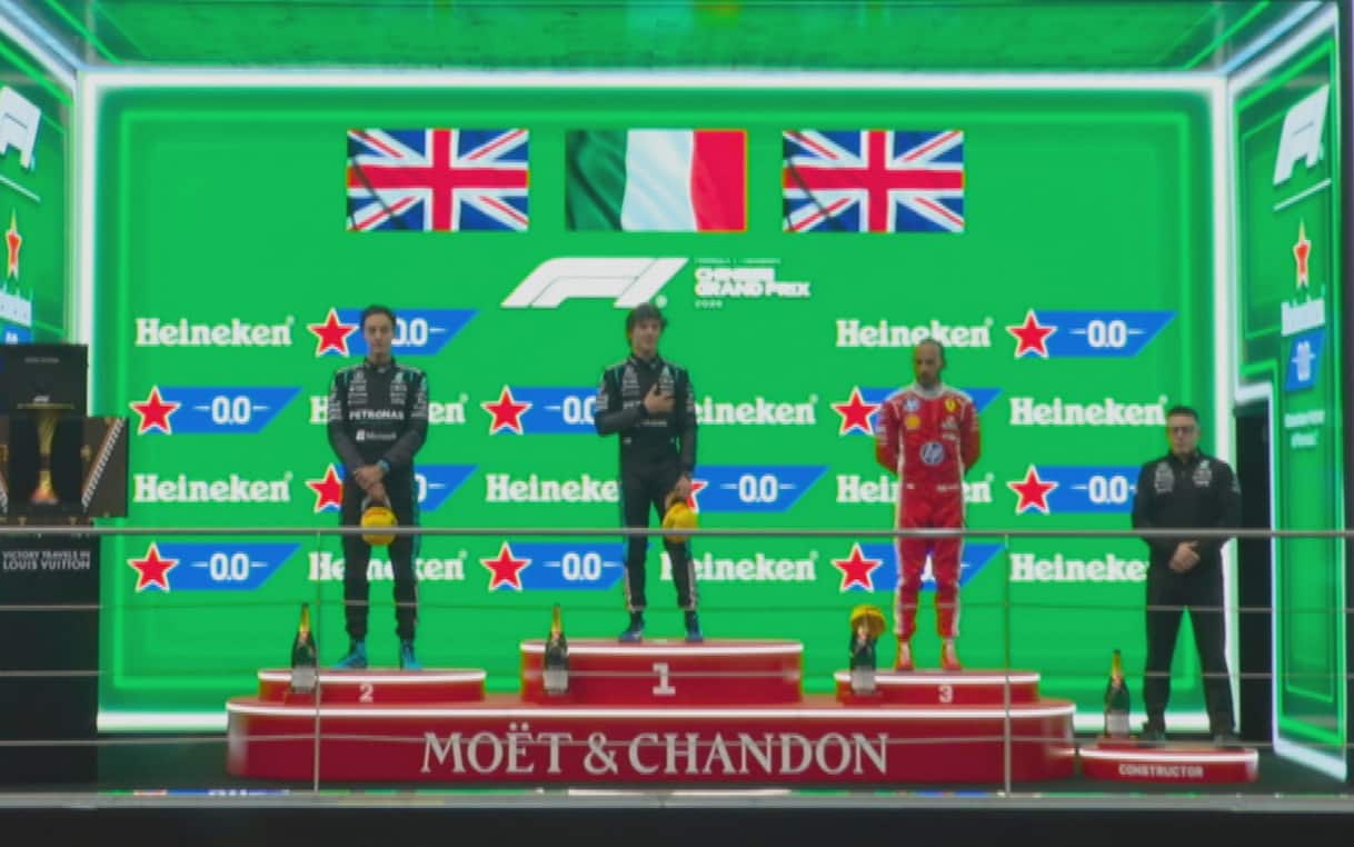 F1, con Kimi Antonelli torna l'inno italiano: il podio del GP di Cina ...