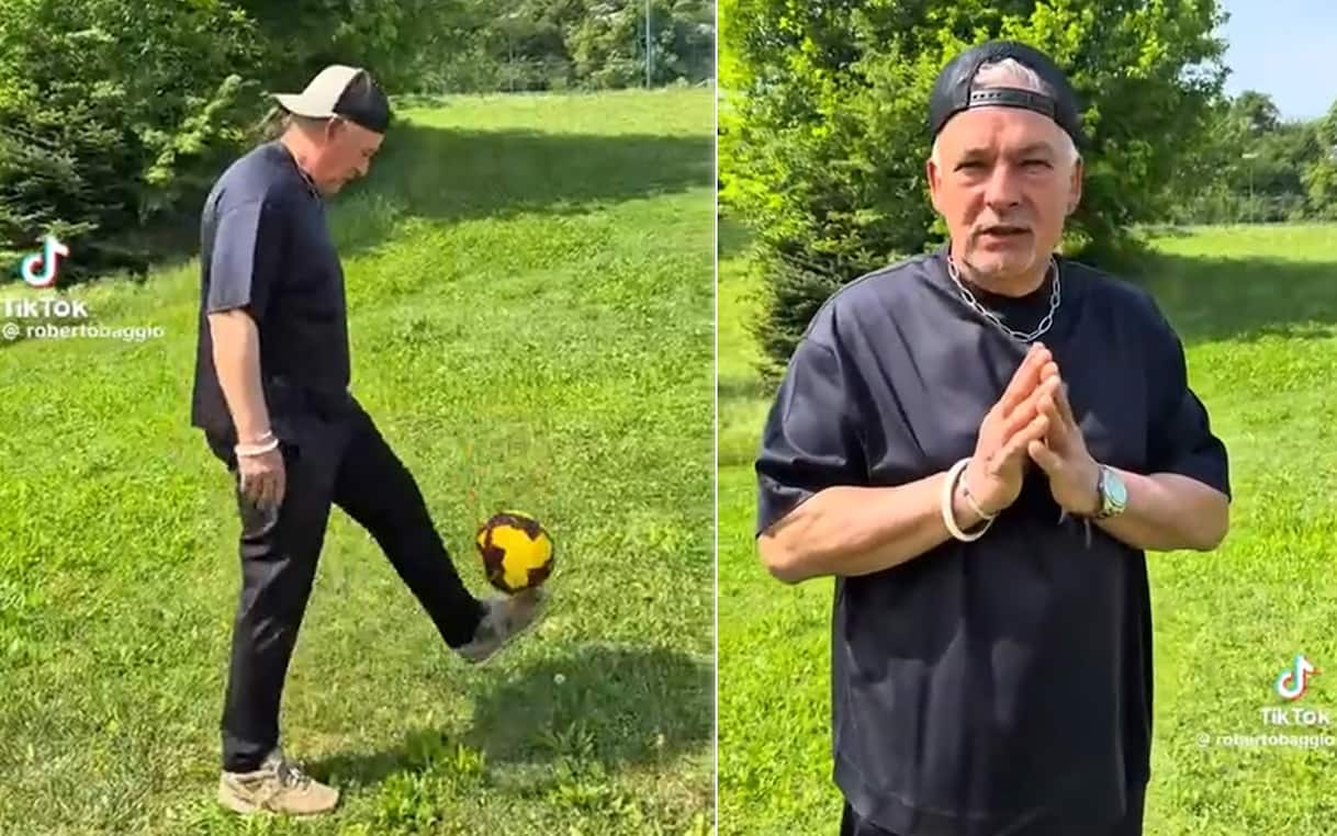 Roberto Baggio sbarca su Tiktok: il primo video è... virale | Sky Sport