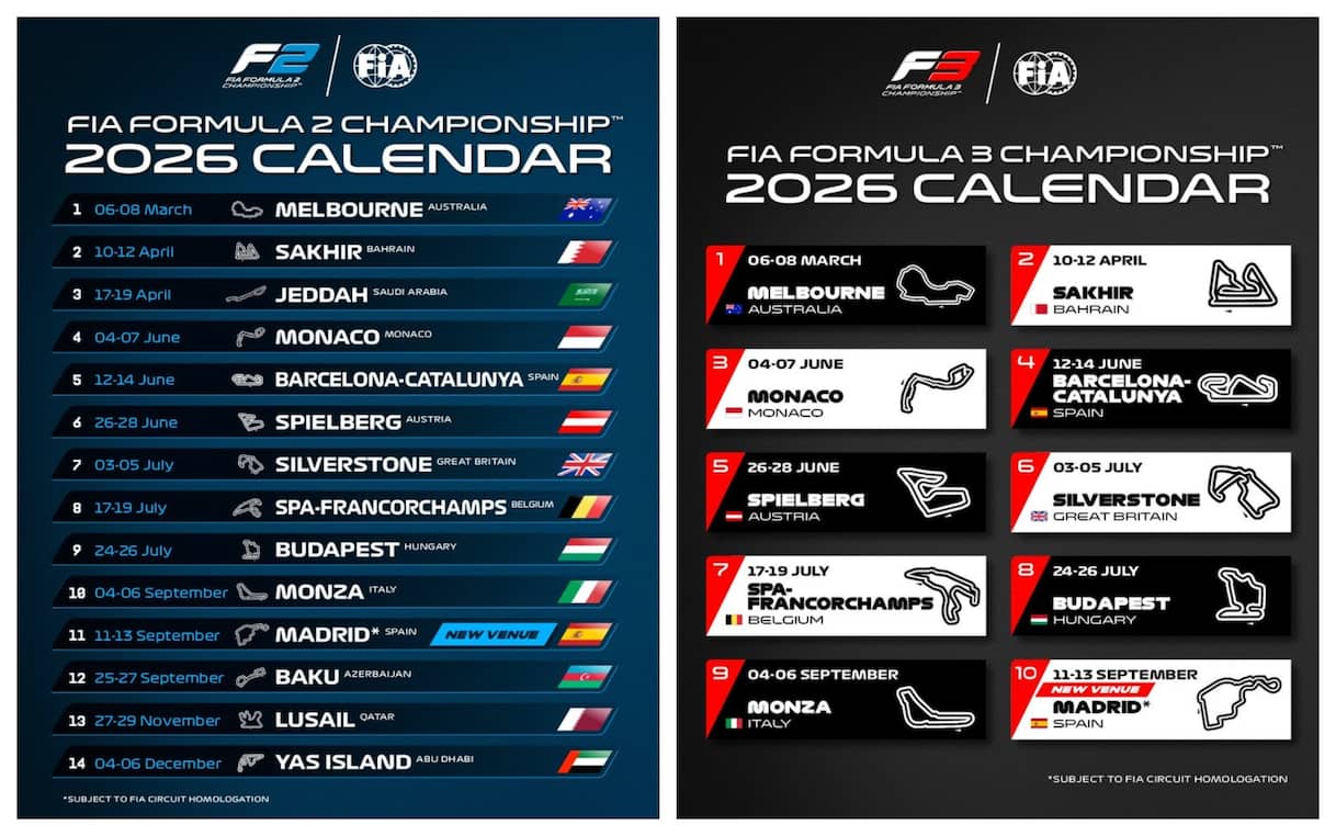F2 e F3, i calendari dei campionati 2026: le date | Sky Sport