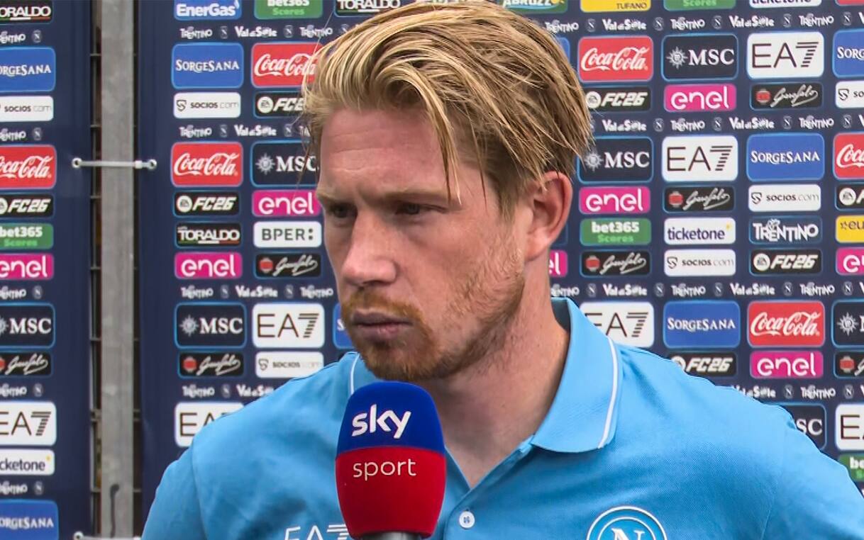 Napoli, De Bruyne: 'Livello del Napoli altissimo, ma lo sapevo ...