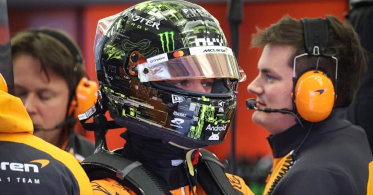 F1, la McLaren di Norris inondata dalla vernice flow-vis. A cosa serve ...