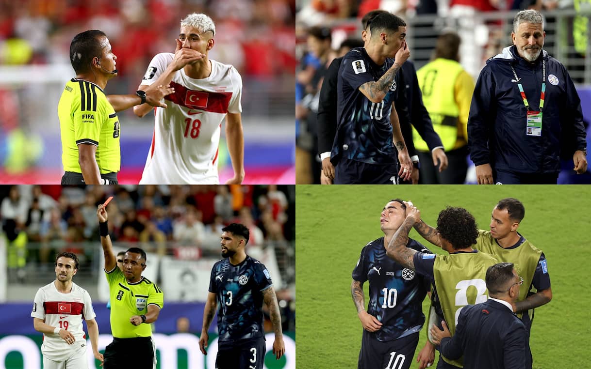 Turchia-Paraguay, Almiron si copre la bocca: prima storica espulsione ...