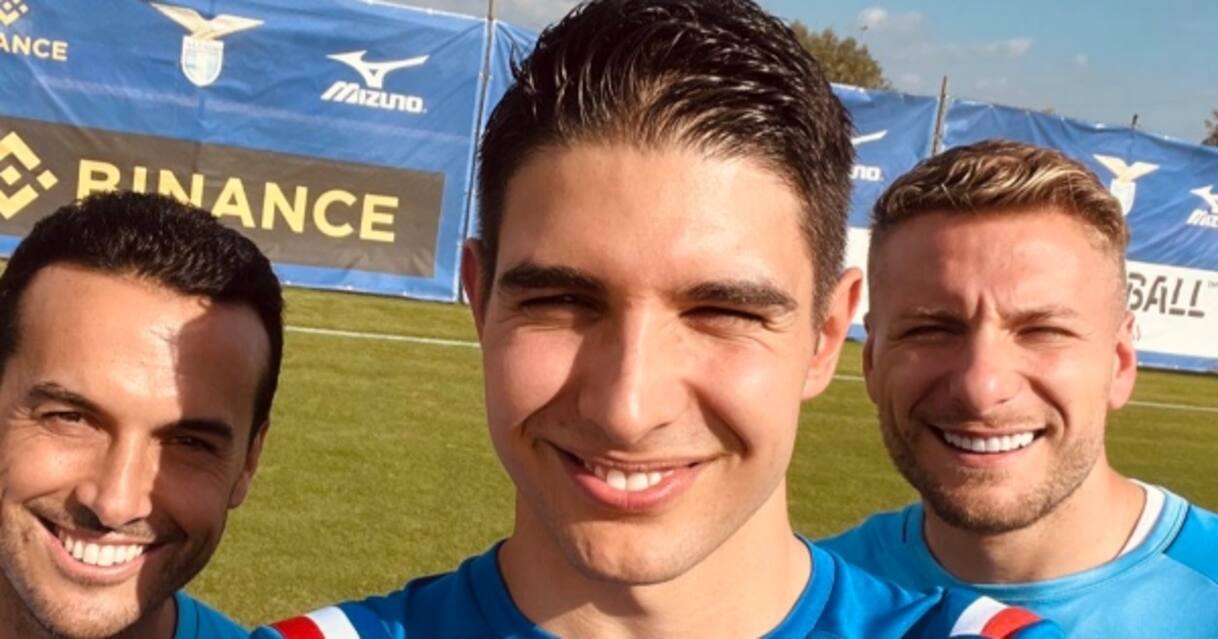 F1, Ocon a Formello con i laziali Immobile, Pedro e... l'aquila Olimpia ...